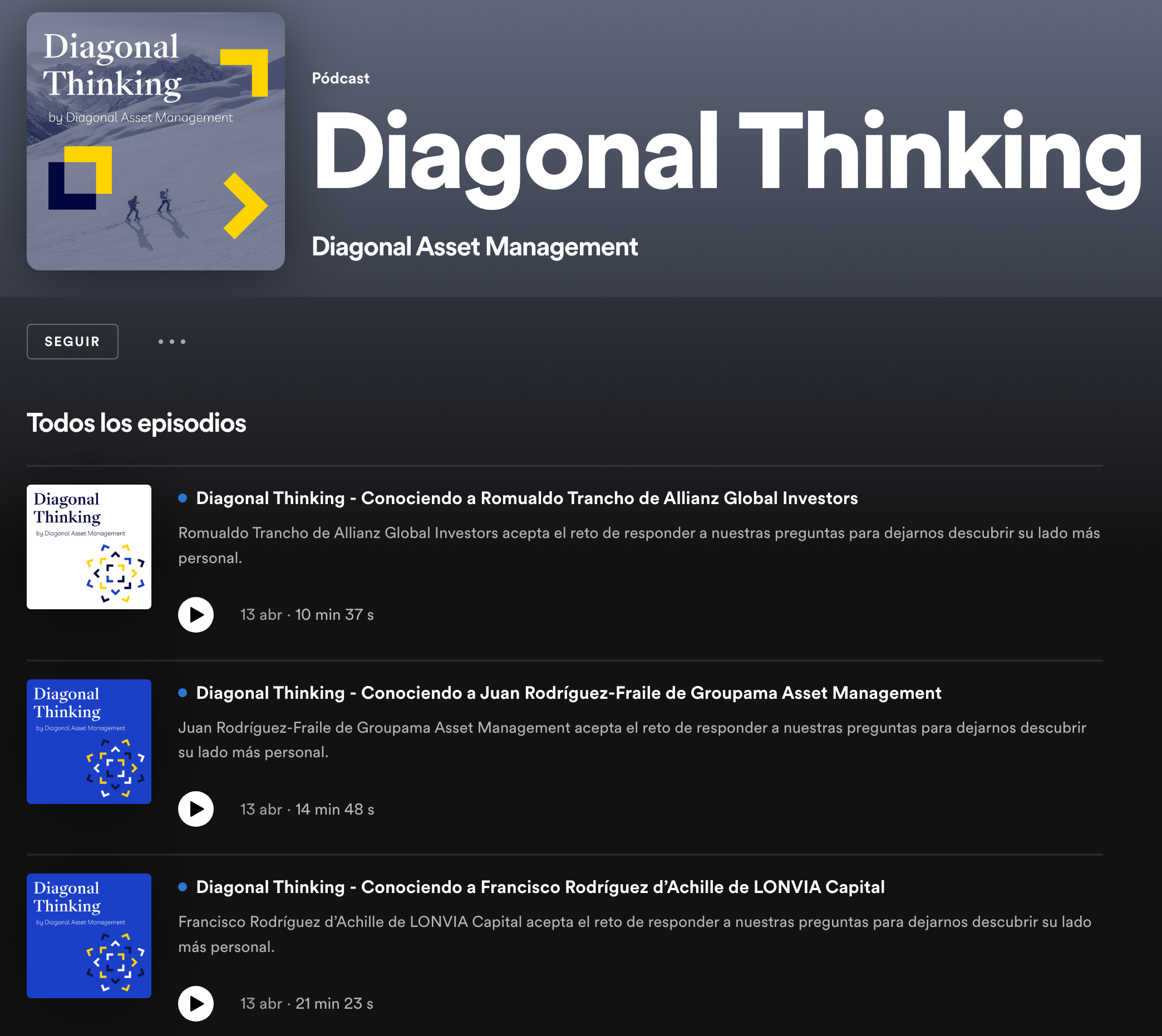 Sigue nuestro Podcast - Diagonal Asset Management